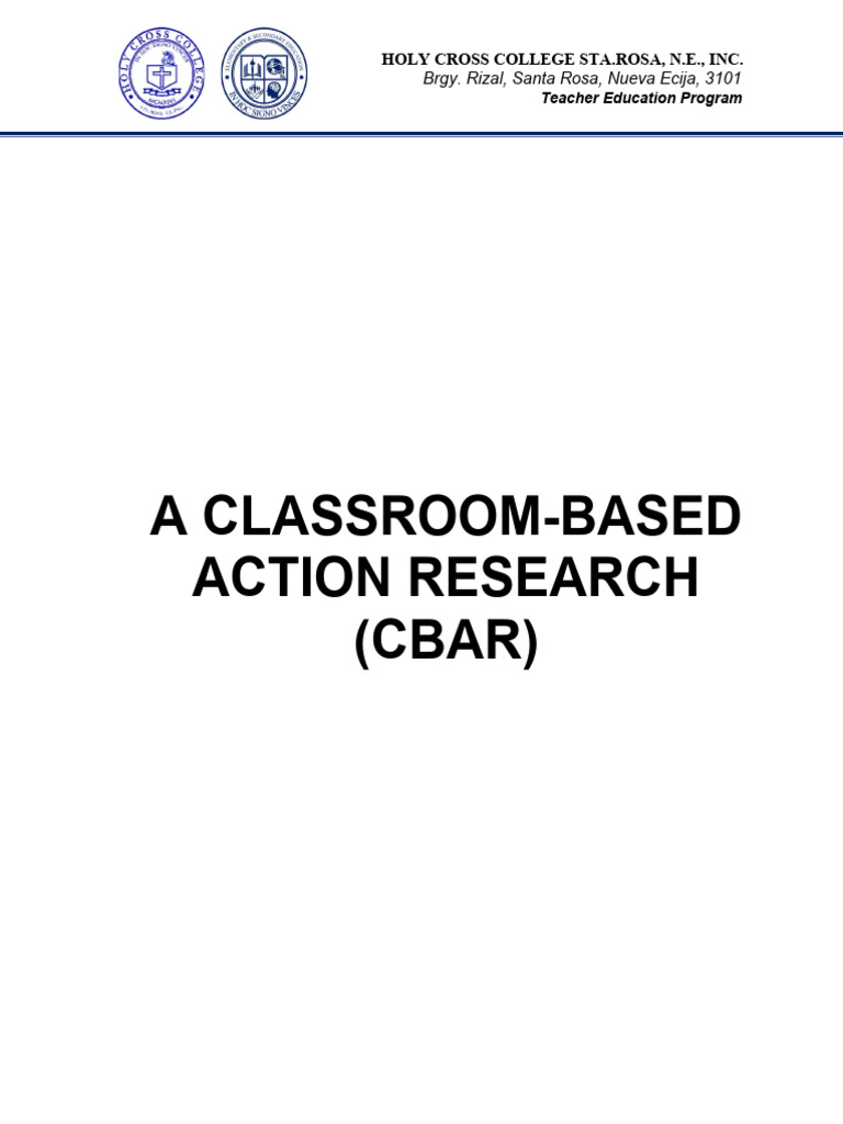 Vii. A Classroom Based Action Research Cbar | PDF | Inclusion ...