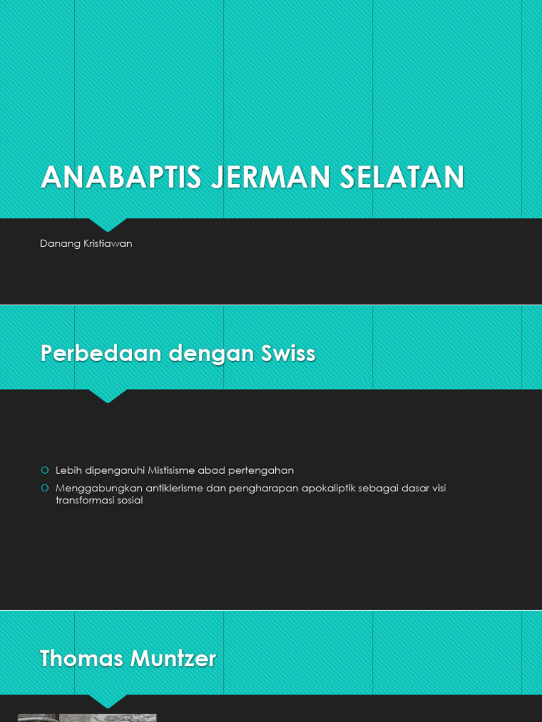 Anabaptis Jerman Selatan: Mistisisme dan Revolusi | PDF