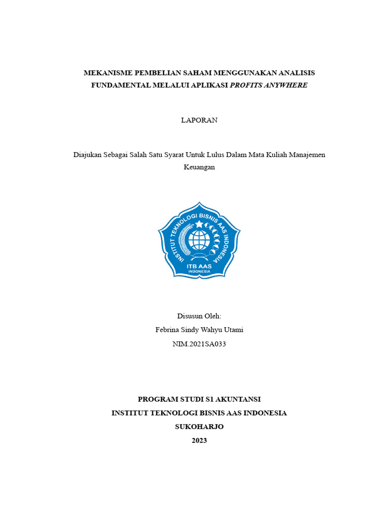Pembelian Saham via Profits Anywhere | PDF | Komputer | Bisnis