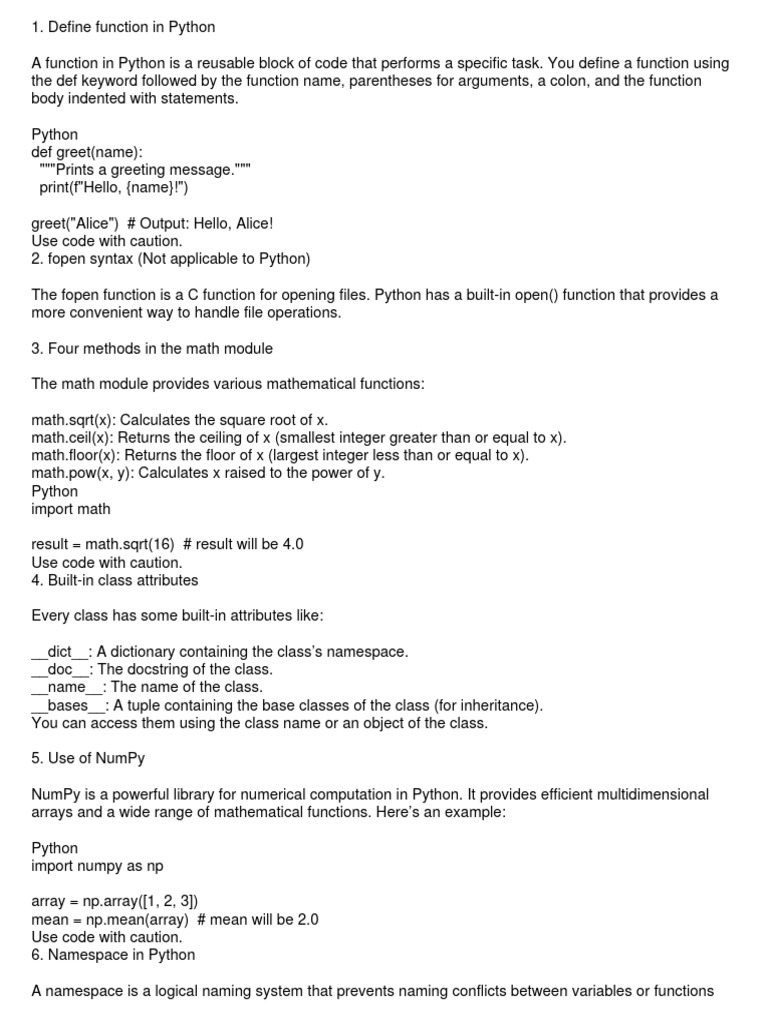Python Functions and Modules Guide | PDF | Python (Programming Language ...