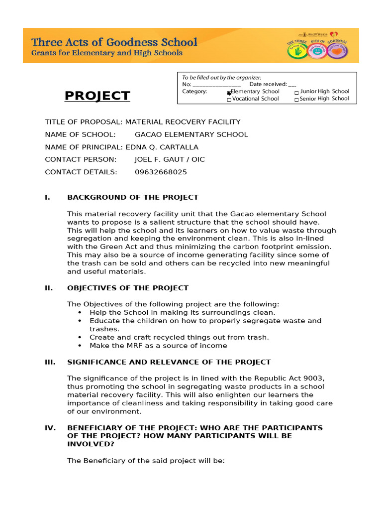 GacaoTag Project Proposal Template | PDF | Waste | Economy And The ...