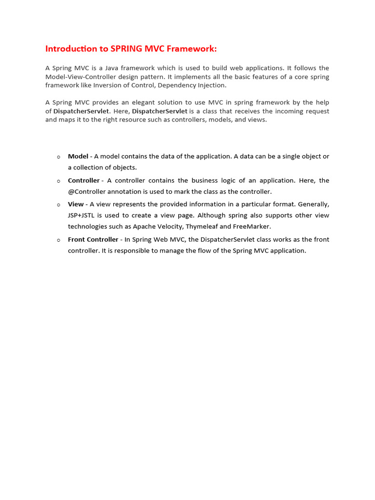 Spring Mvc Hibernate Pdf Spring Framework Databases