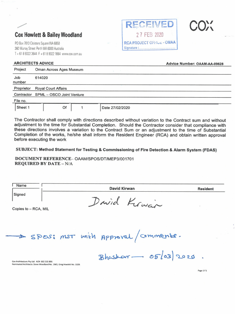 Method Statement For Testing And Commissioning Of Fire Detection Pdf