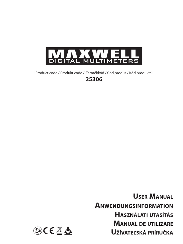 Maxwell 25306 Digital Multimeter - User Manual | Download Free PDF | Bipolar Junction Transistor ...