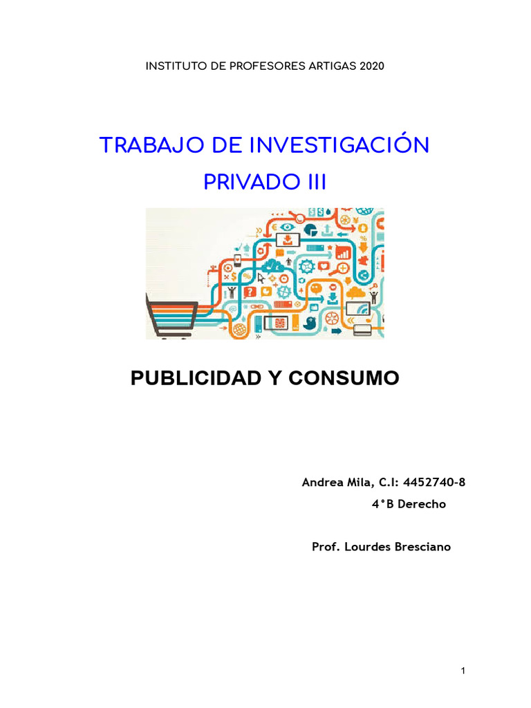 Andrea Mila - Publicidad y Consumo - Privado III | Descargar gratis PDF | Publicidad | Los ...