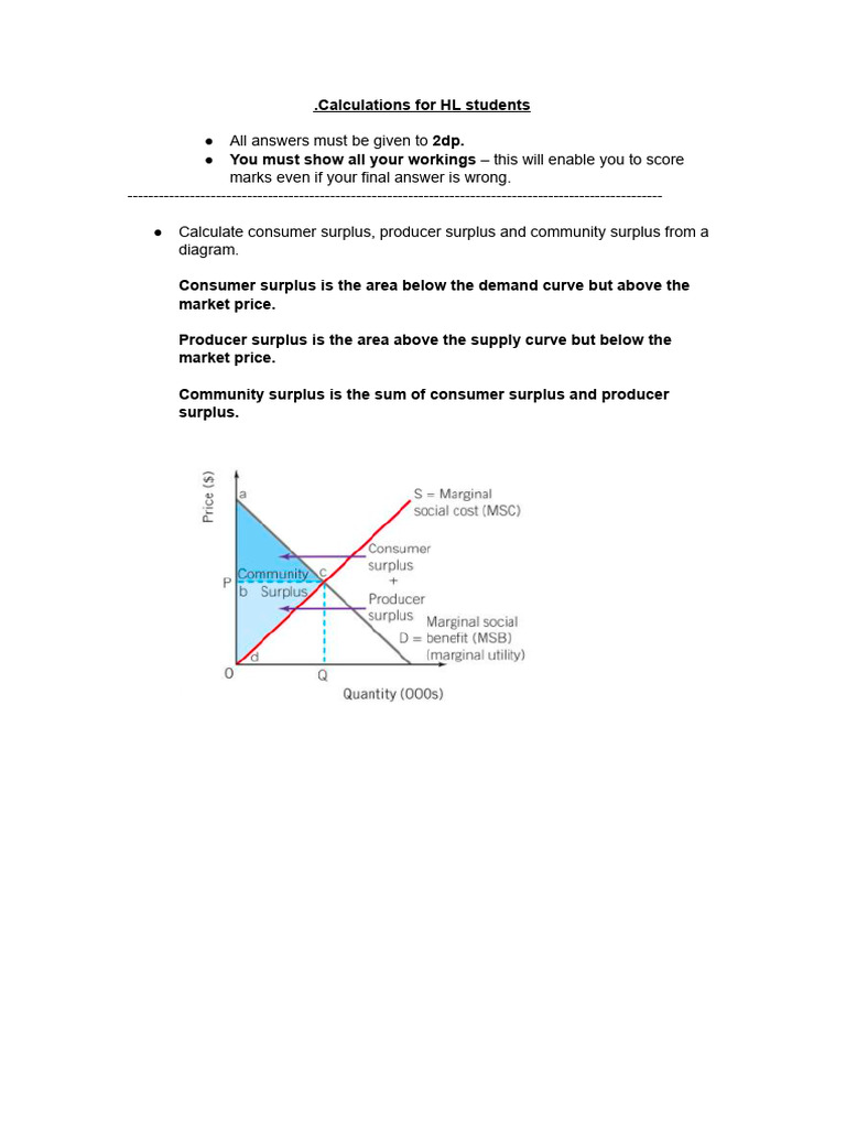 Economic Calculations for HL Students | PDF | Gross Domestic Product ...