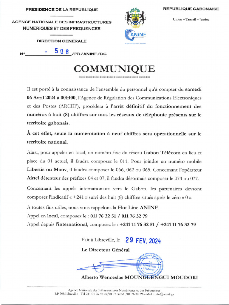 Aninf DG Comm N508 01032024 | PDF