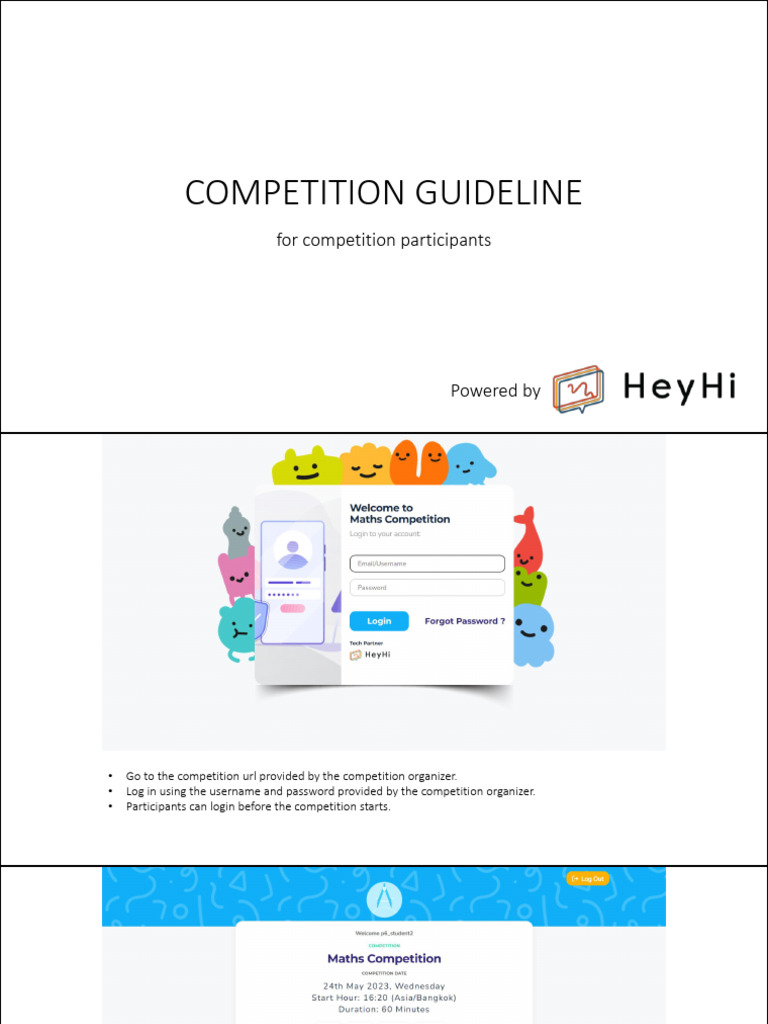 HeyHi Competition Guideline | PDF | Computer Keyboard | Login