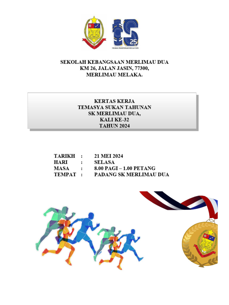Kertas Kerja Sukan Tahunan 2024 | PDF