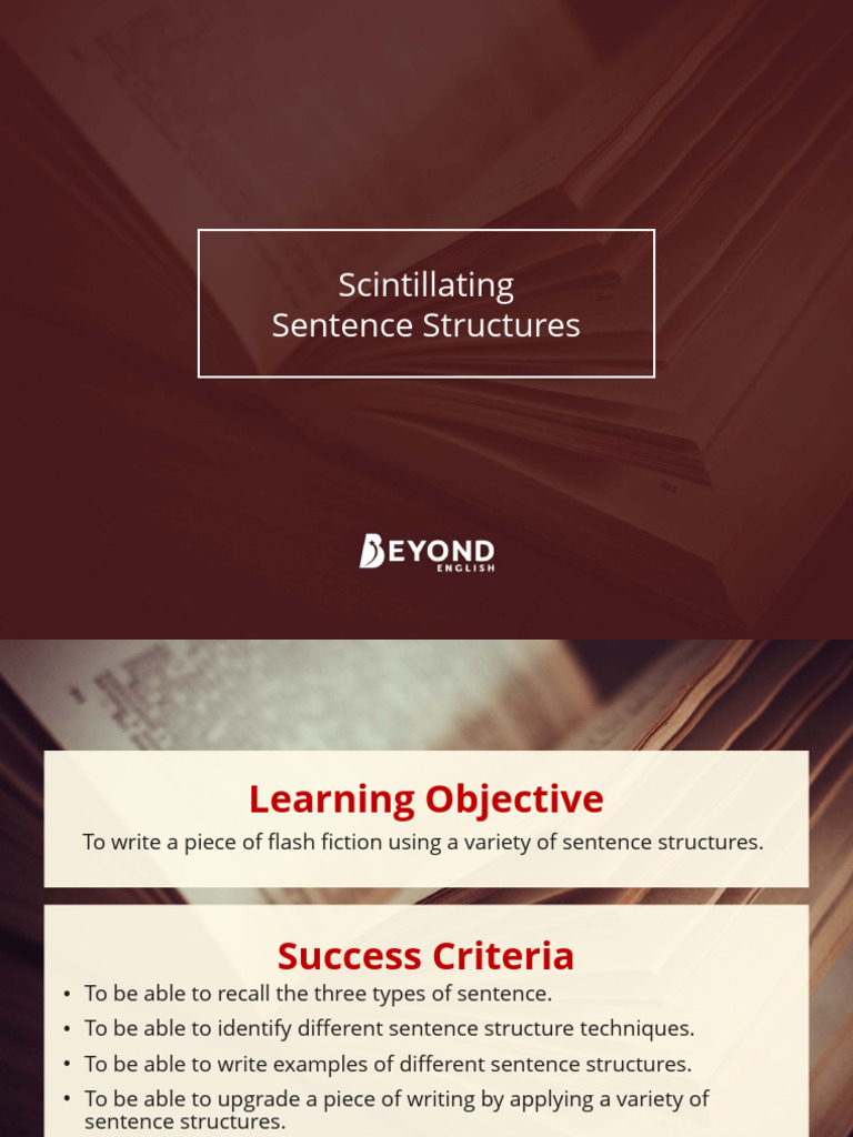 Scintillating Sentence Structures | PDF | Verb | Adjective