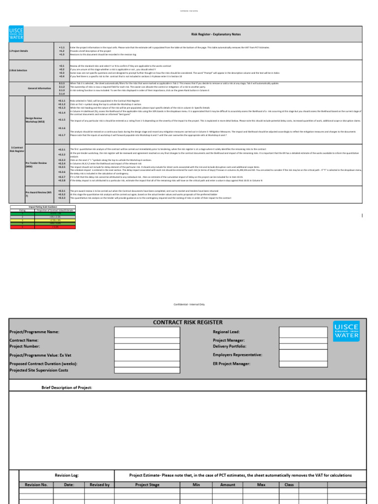Contract Risk Register Guidelines | PDF | Risk | Risk Management