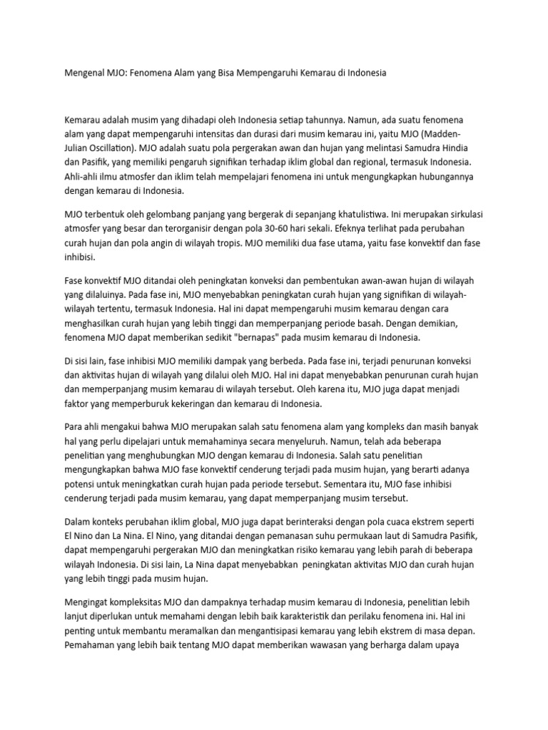 Mengenal MJO | PDF