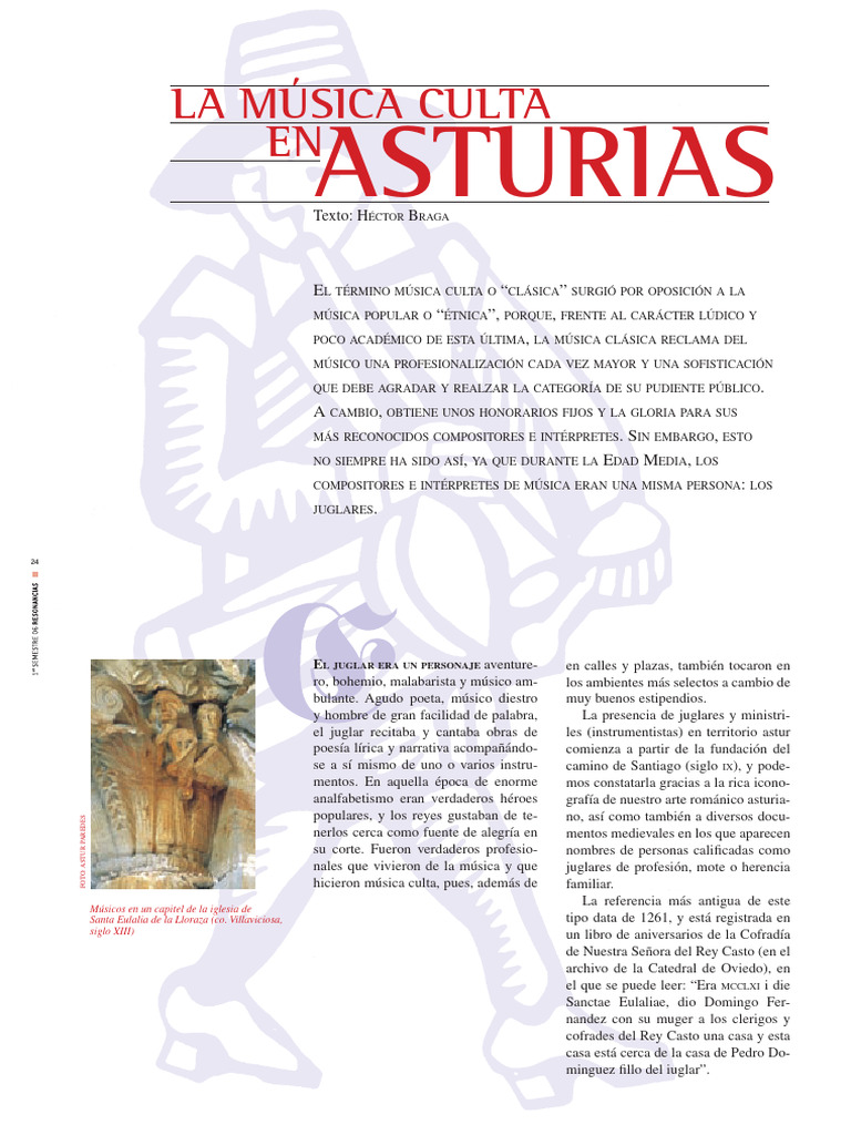 La Música Culta en Asturias Hector - Braga | PDF