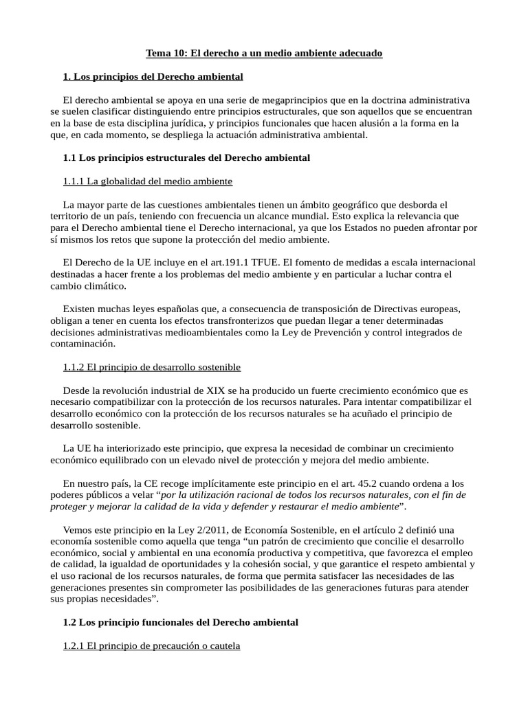 Tema 10 Adm3 | PDF | Ley del Medio Ambiente | Entorno natural