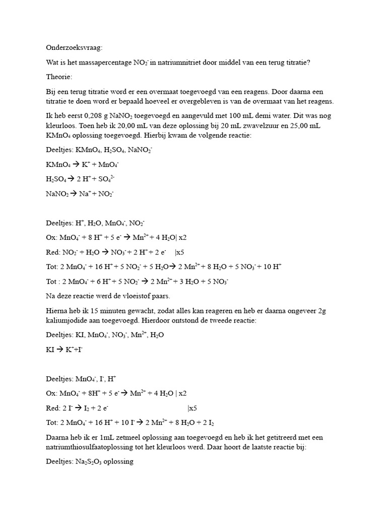 Scheikunde Carlijn Van Wijnen | PDF