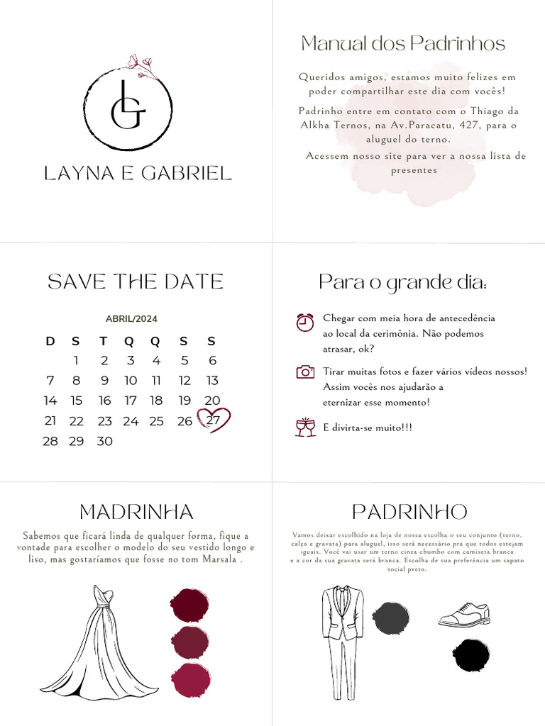 Manual do Padrinho e Madrinha 2024 | PDF