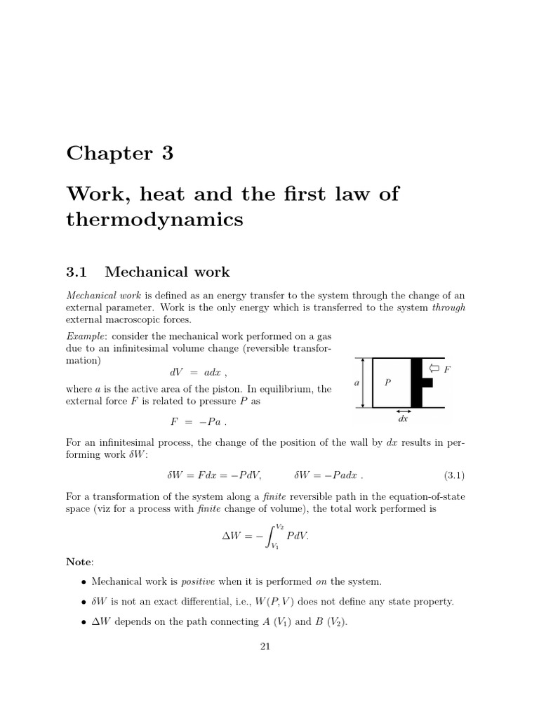 3 Work Heat First Law | Download Free PDF | Heat | Heat Capacity