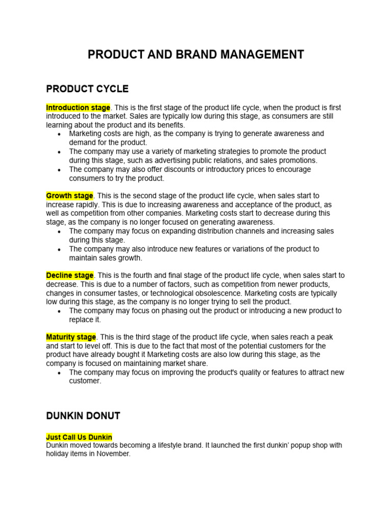 Product and Brand Management Overview | PDF | Brand | New Product ...