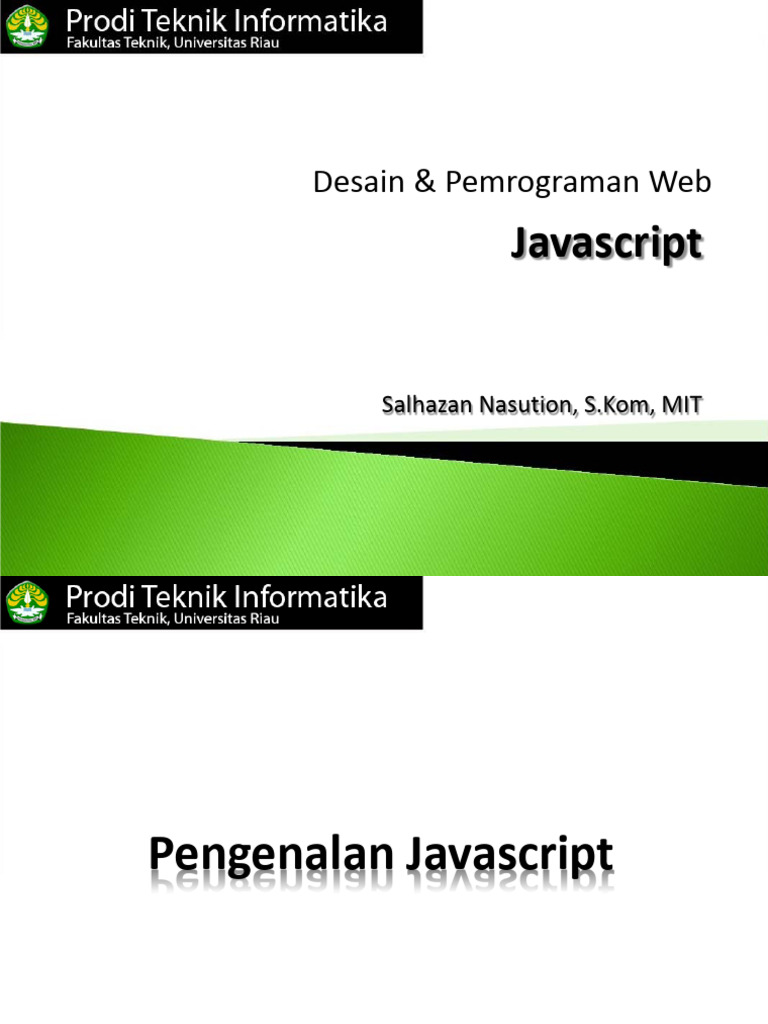 Desain Pemrograman Web Javascript | PDF