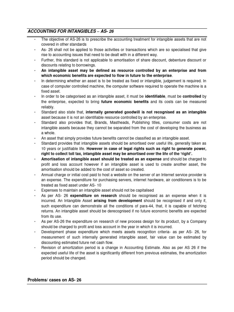 30.AS26 | PDF | Expense | Intangible Asset