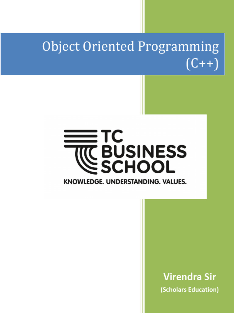 C++ Notes (Unit-1,2,3) | PDF | Object Oriented Programming | C++ C++ Notes (Unit-1,2,3) | PDF | Object Oriented Programming | C++