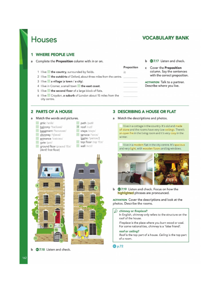 Houses (Vocabulary) | PDF