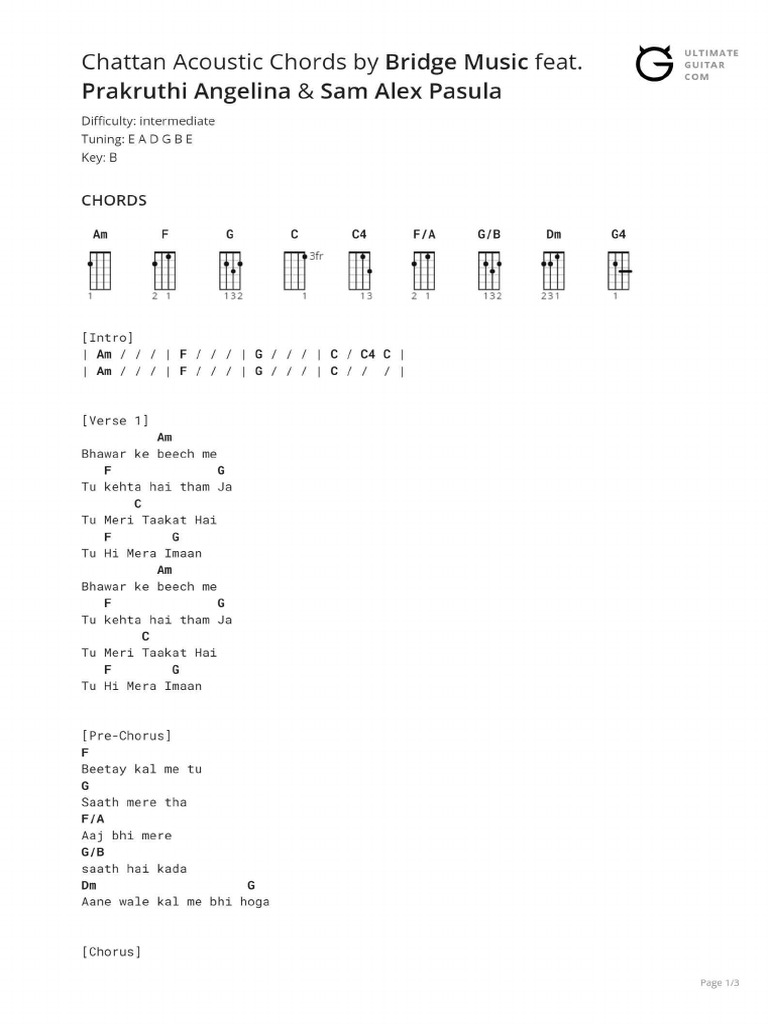 Chattan Acoustic Chords | PDF