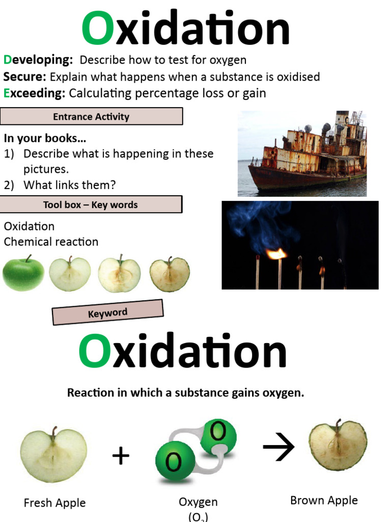 Lesson 3 - Oxidation | PDF | Redox | Magnesium