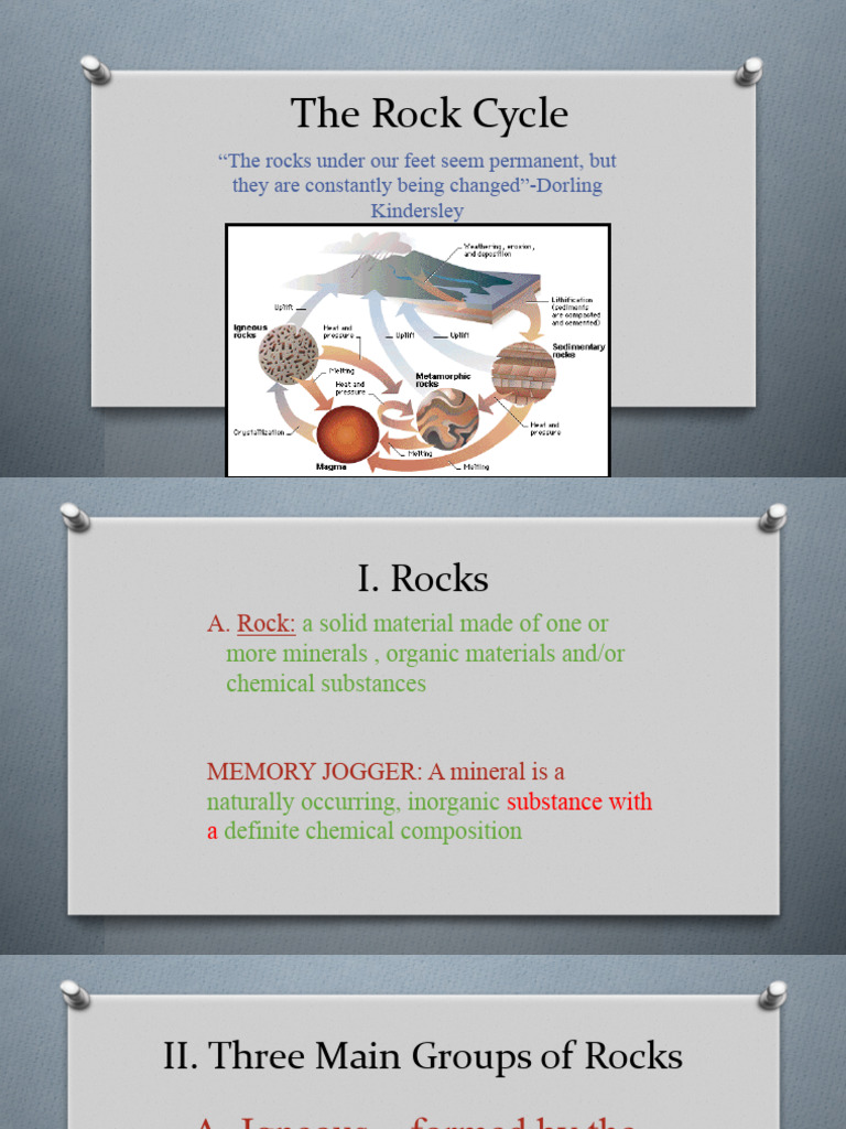 The Rock Cycle | PDF | Science & Mathematics