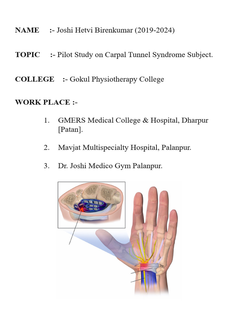 Hetvi's CTS-Project | PDF | Carpal Tunnel Syndrome | Hand