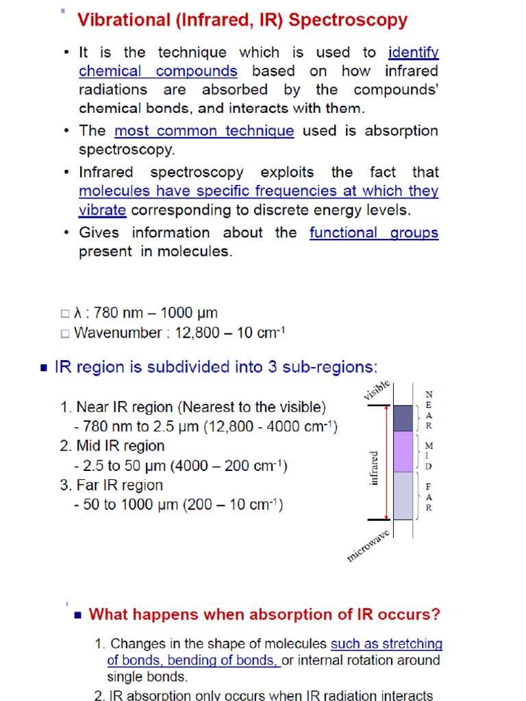 Vibrational Spectros | PDF | Infrared Spectroscopy | Applied And ...