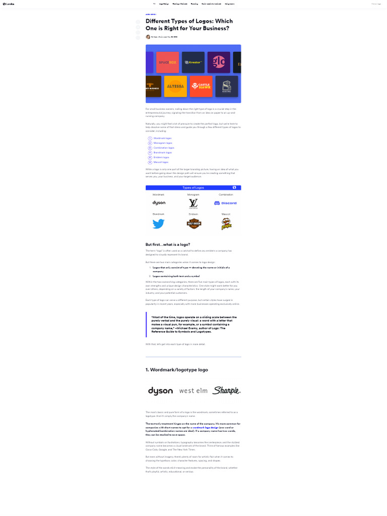 Different Types of Logos | PDF | Logos | Brand