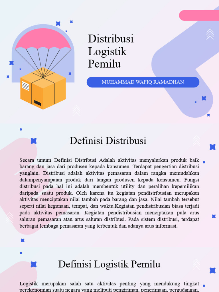 Muhammad Wafiq Kel 12 Distribusi Logistik Pemilu | PDF