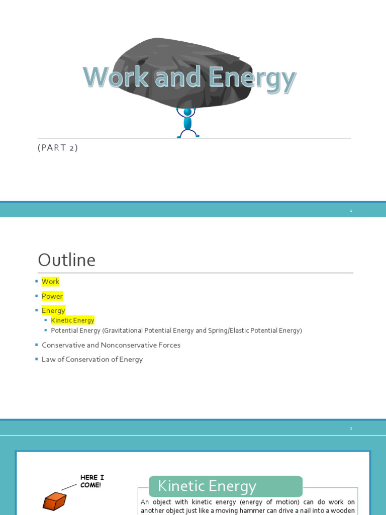 Lesson 6 Work and Energy Part 2 | PDF | Potential Energy | Force