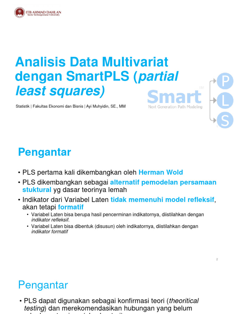 Analisis Data Multivariat Dengan Smartpls (Partial: Least Squares ...