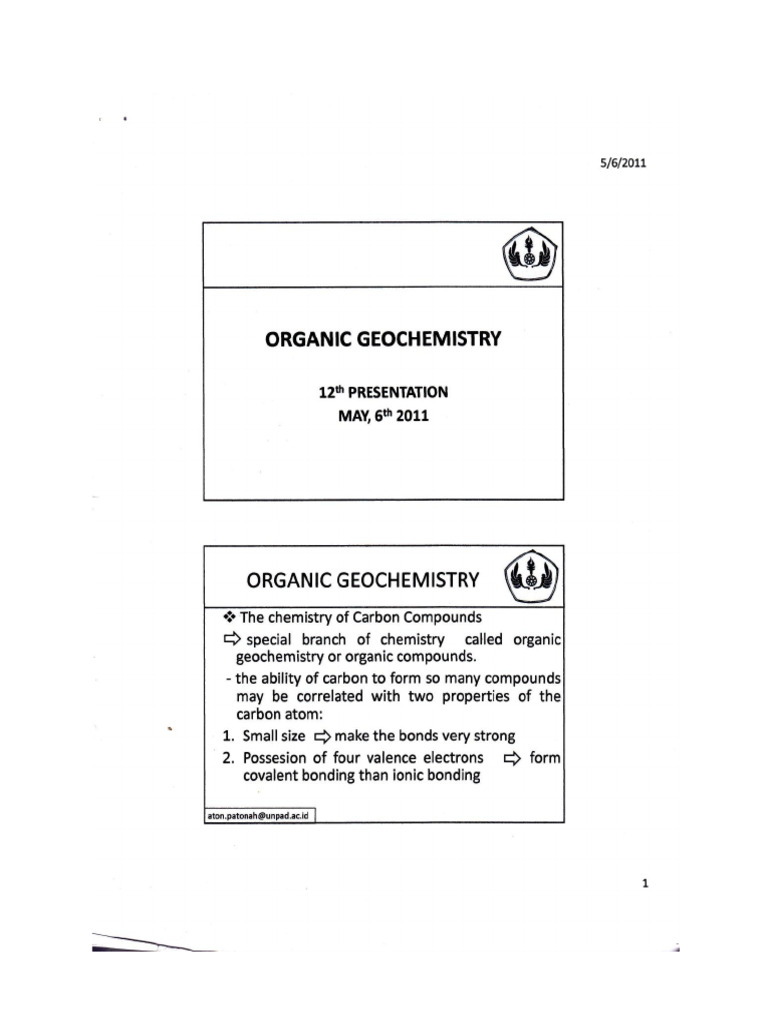 Organic Geochemistry | PDF