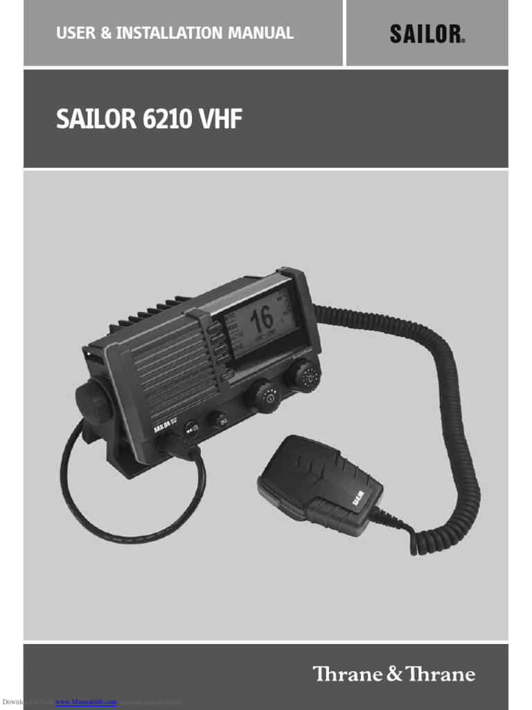Sailor 6210 VHF | PDF | Radio | Very High Frequency