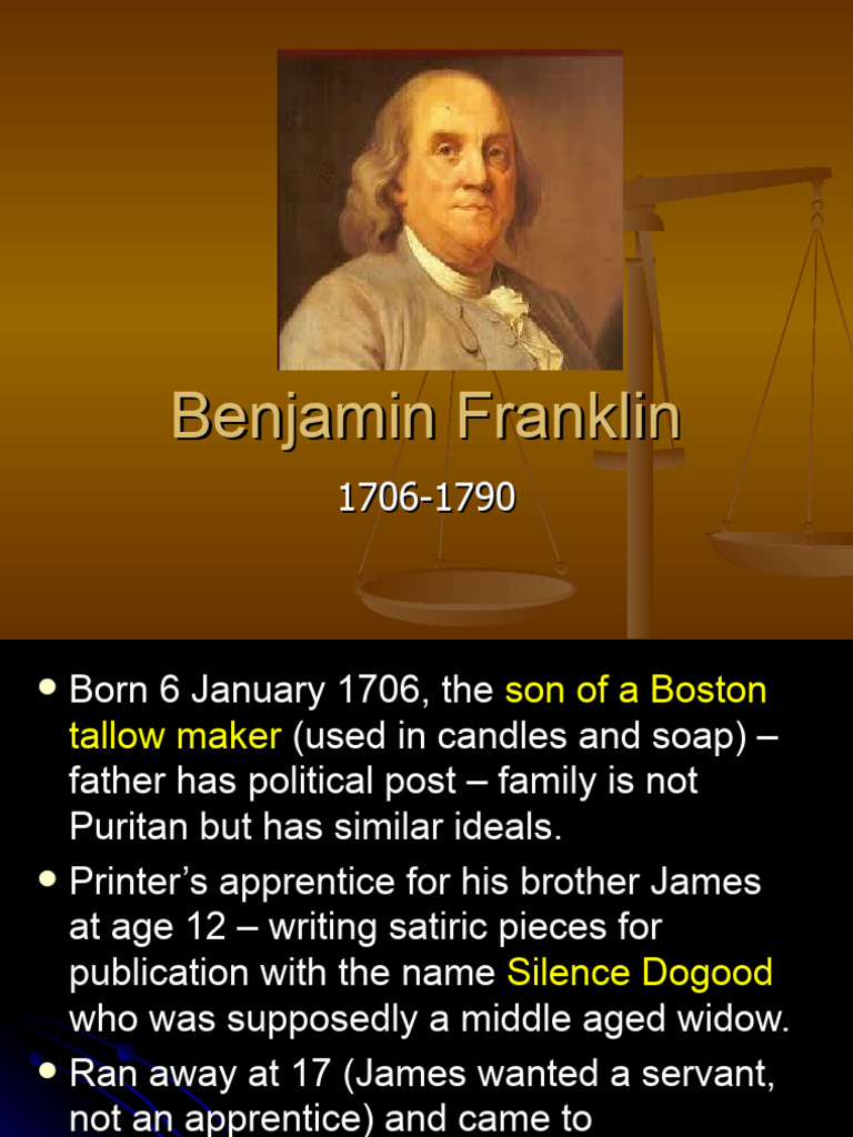 PP - Benjamin Franklin2 | PDF | Benjamin Franklin