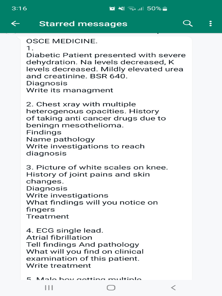 Medicine Osce Group 2 | PDF