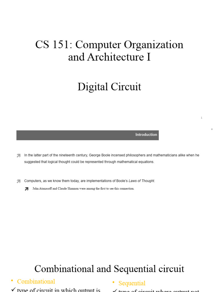 Digital Circuits | PDF | Logic Gate | Boolean Algebra