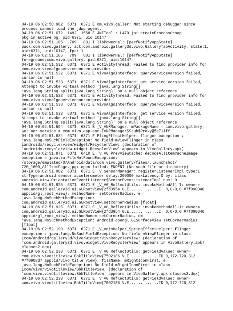 Vivo Gallery App Debugging Errors | PDF | Directory (Computing ...