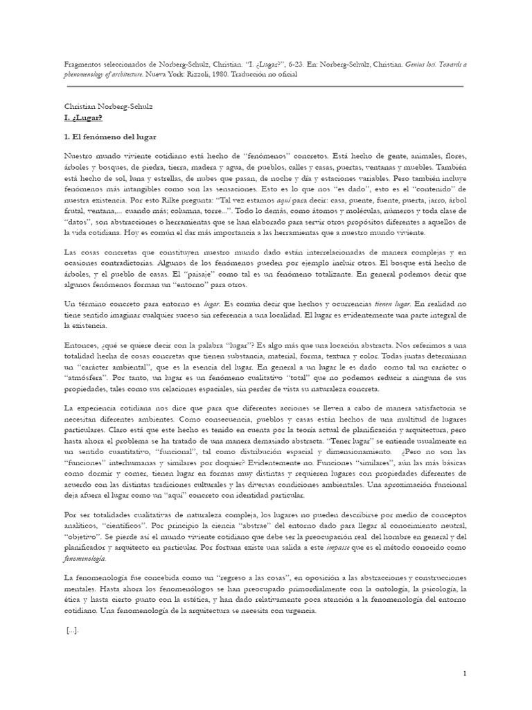 Norberg+Schulz,+Christian.+ I.+¿Lugar .+en+Genius+Loci.+Towards+a ...