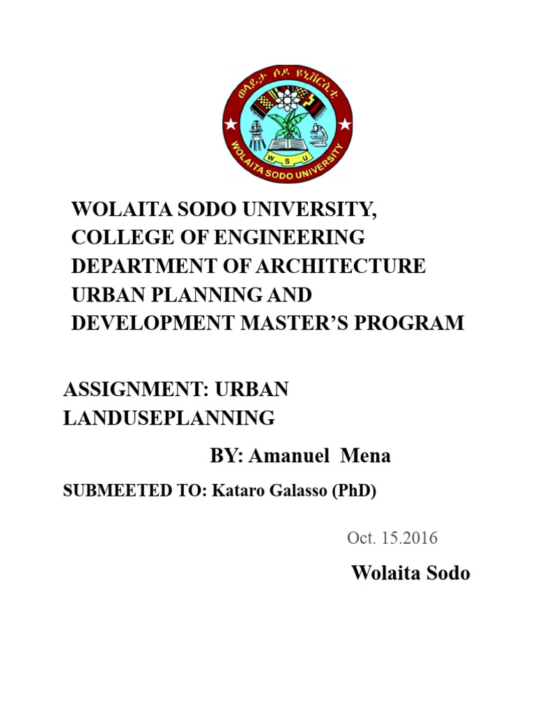 Land Use Assignment Amanuel Mena | PDF | Transport | Infrastructure