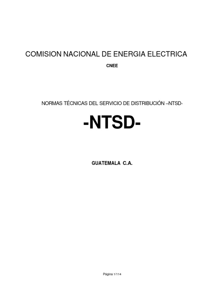 NTSD Modificado | PDF | Ingenieria Eléctrica | Energia electrica
