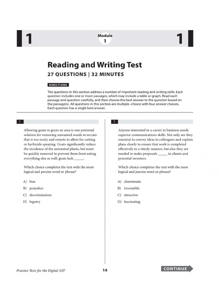 Quyển 1 - Math + Verbal (SAT Practices) | PDF