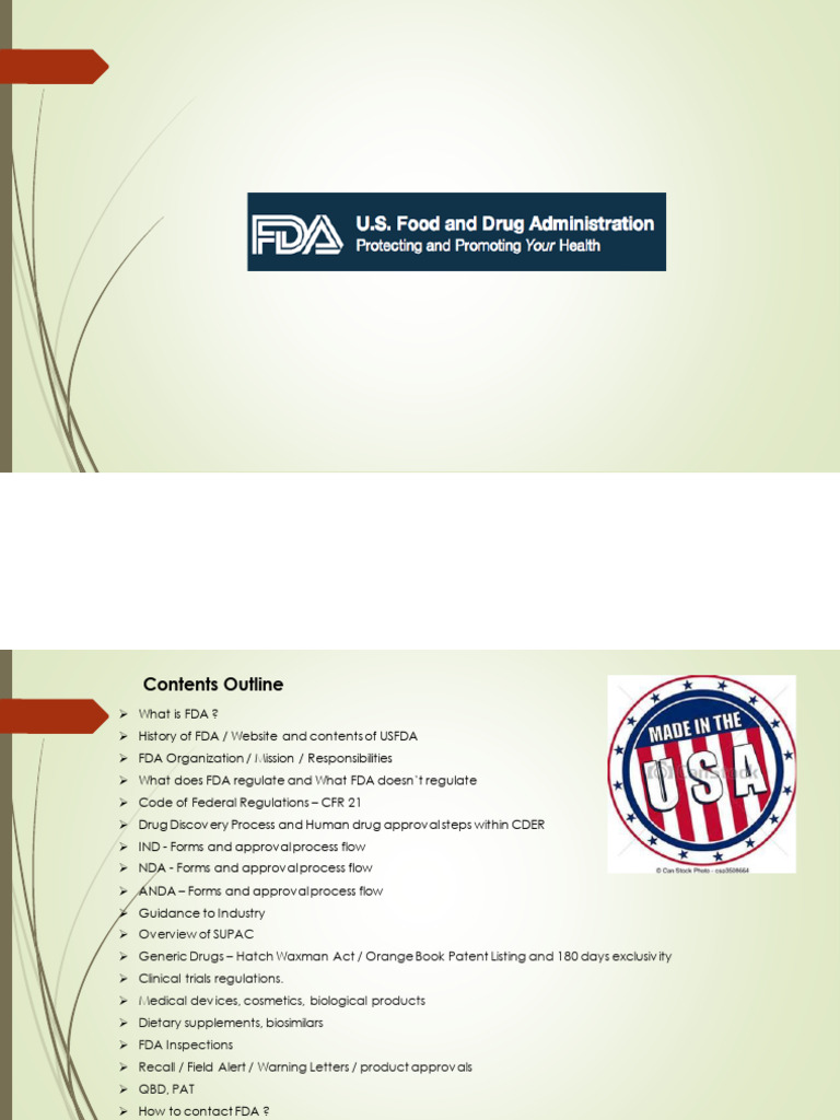 USFDA | PDF | Food And Drug Administration | Dietary Supplements