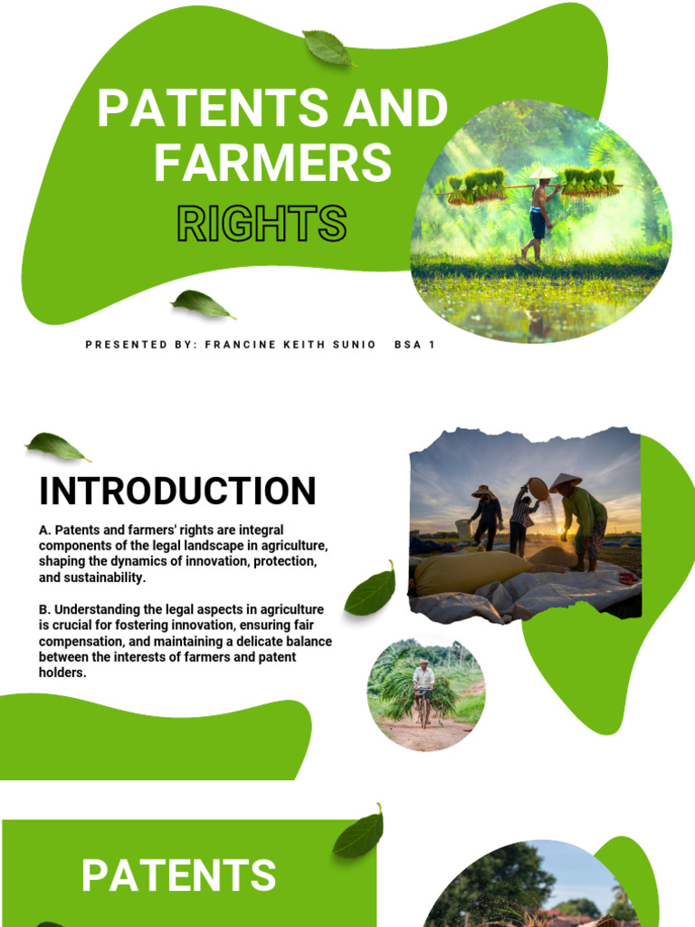 Patents and Farmers Right | PDF | Agriculture | Patent
