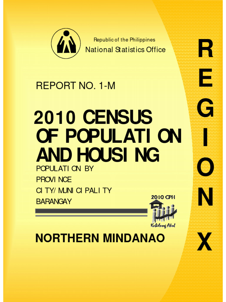2010 Census Population Data: Region X | PDF | Sampling (Statistics ...