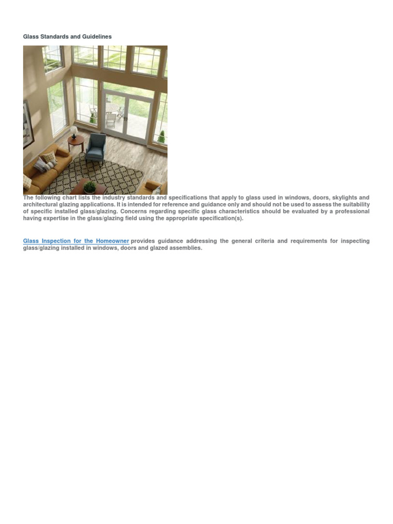 Glass Standards for Architectural Glazing | PDF | Glass Art | Building ...