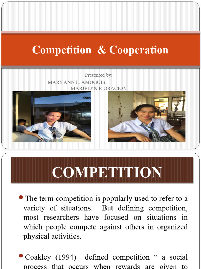 Competition Cooperation Amoguis Oracion | PDF | Competition ...
